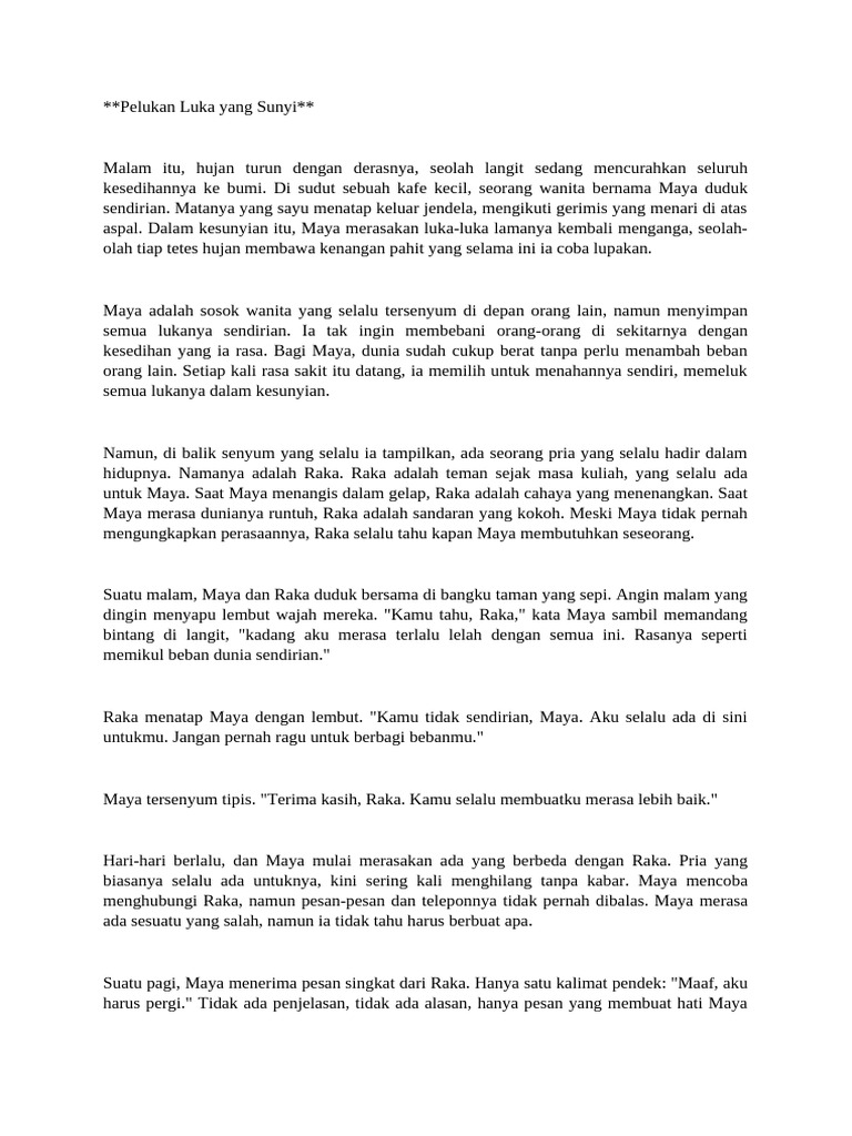 Pelukan Luka Yang Sunyi | PDF