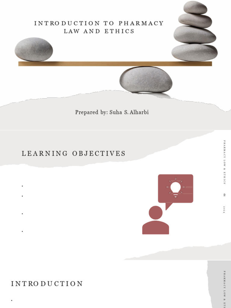 L1. Introduction To Pharmacy Law and Ethics | PDF