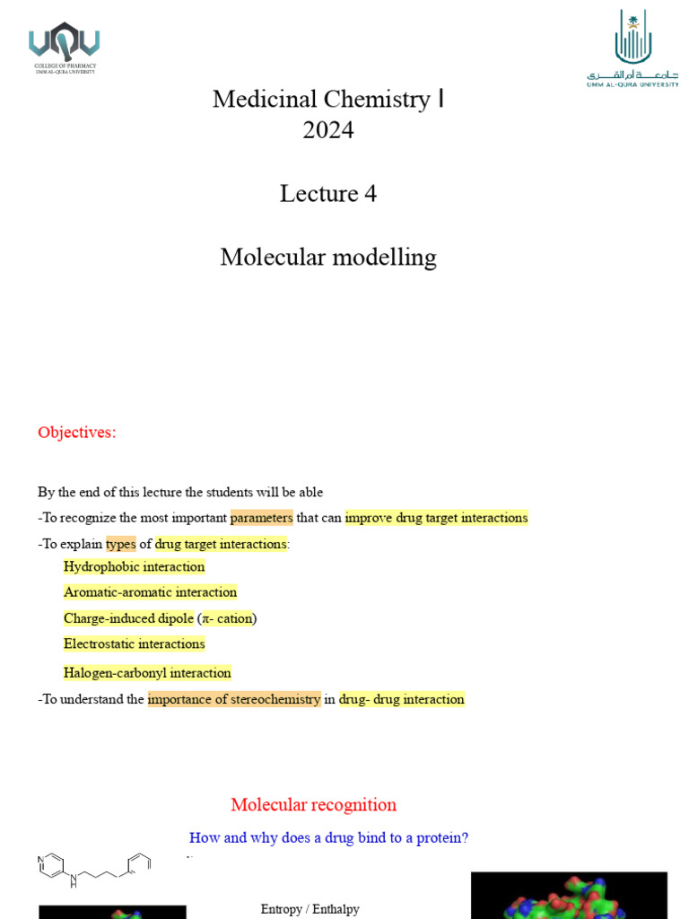 Lec 4 - Molecular Modelling | PDF