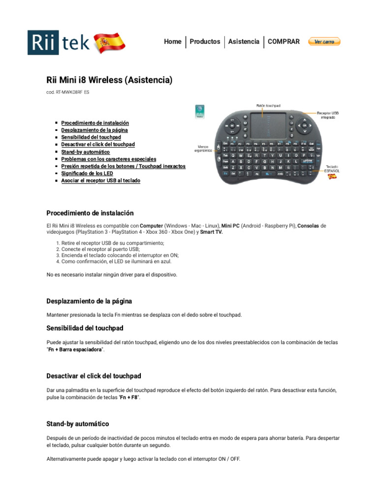 Rii Mini I8 Wireless (RT-MWK08RF ES) | PDF | Computer Engineering ...