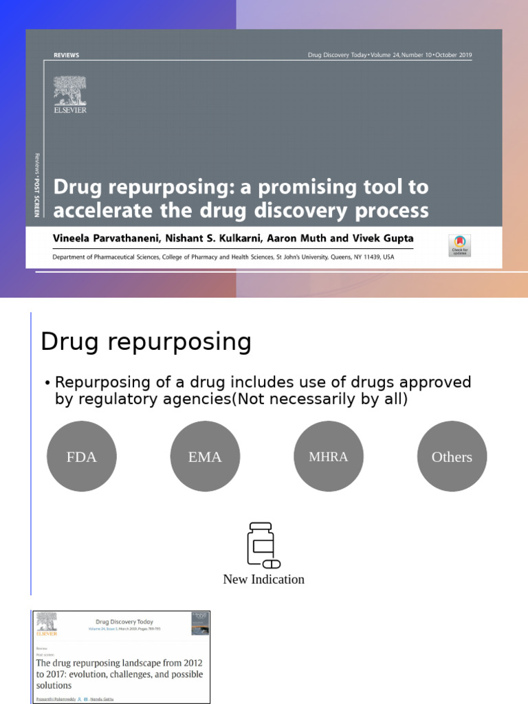 Drug Repurposing PPT - Sai Chaitanya | PDF