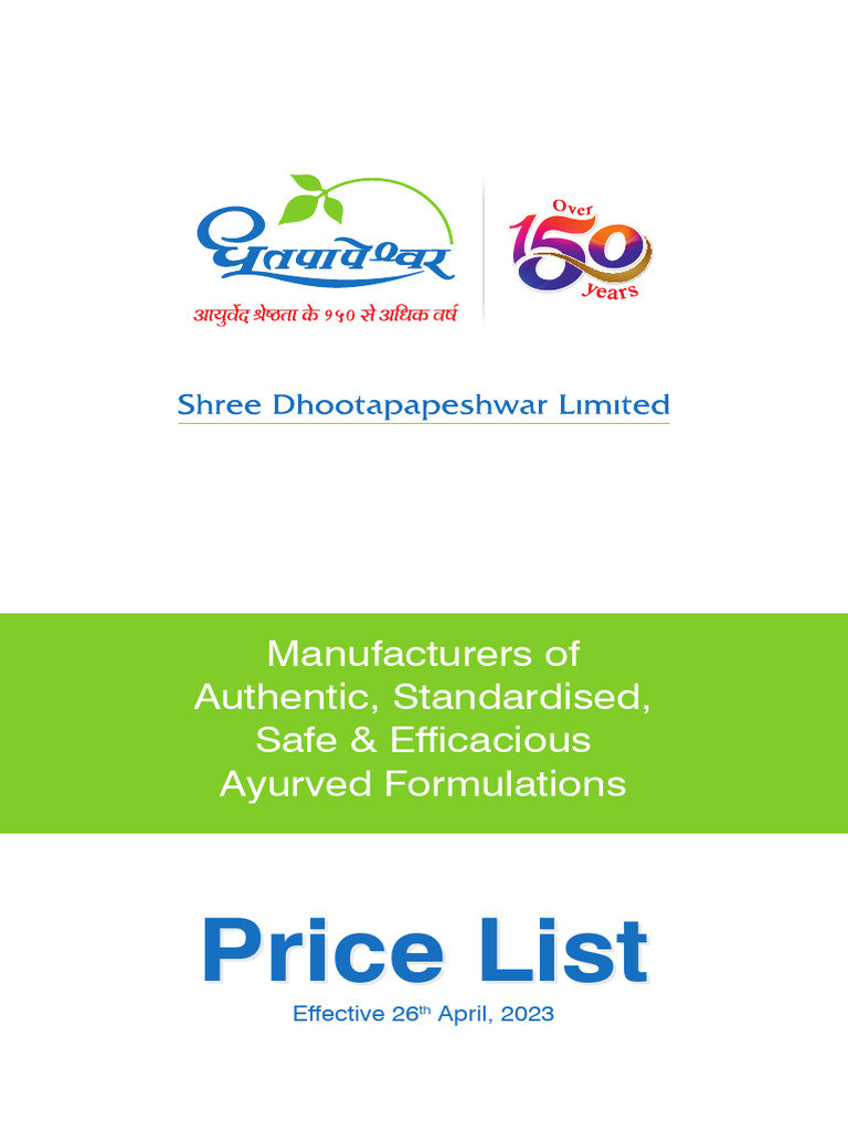 Price List GST 2023 - Wef260423 | PDF
