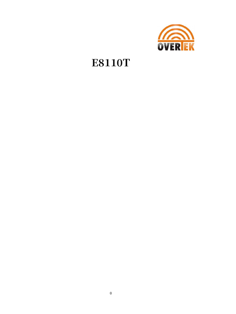 Manual_OLT_OverTek_E8110T | PDF