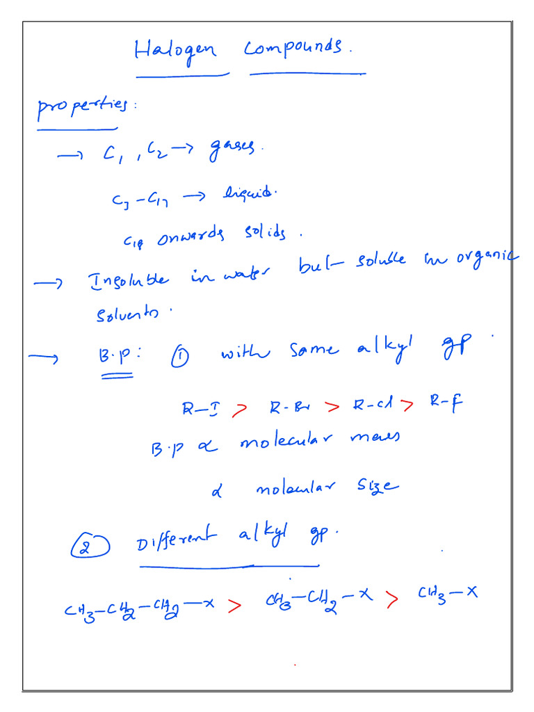 Halogen Compounds 29-09-24 | PDF