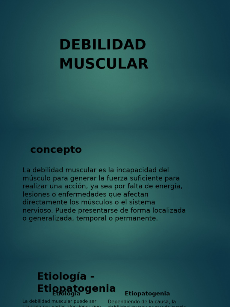 Debilidad Muscular | PDF