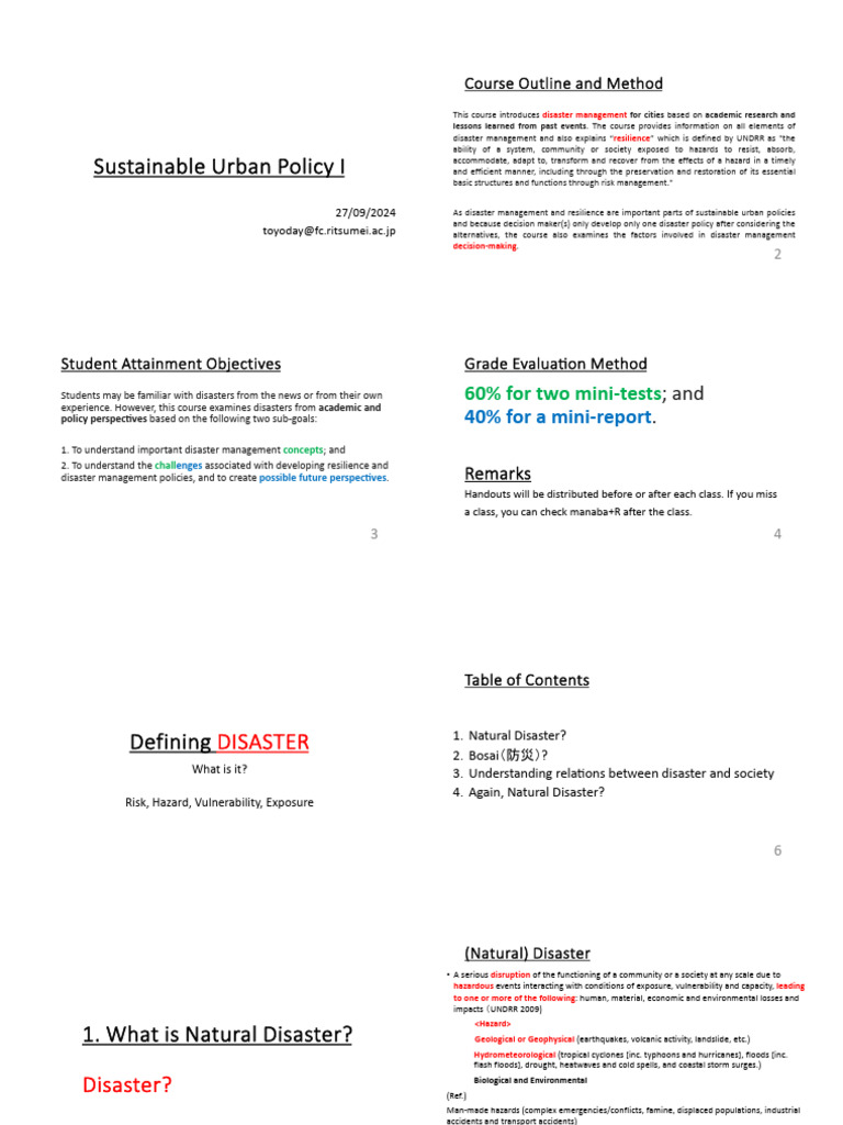 01Defining Disaster | PDF