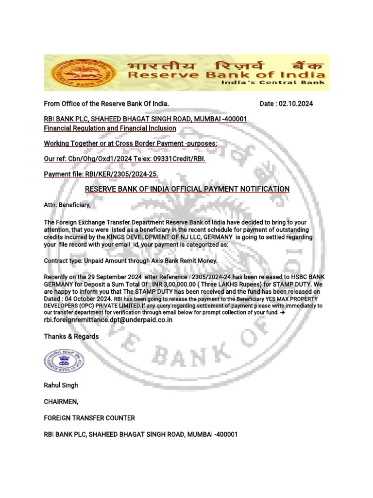 23052024-25RBI - Release Order | PDF