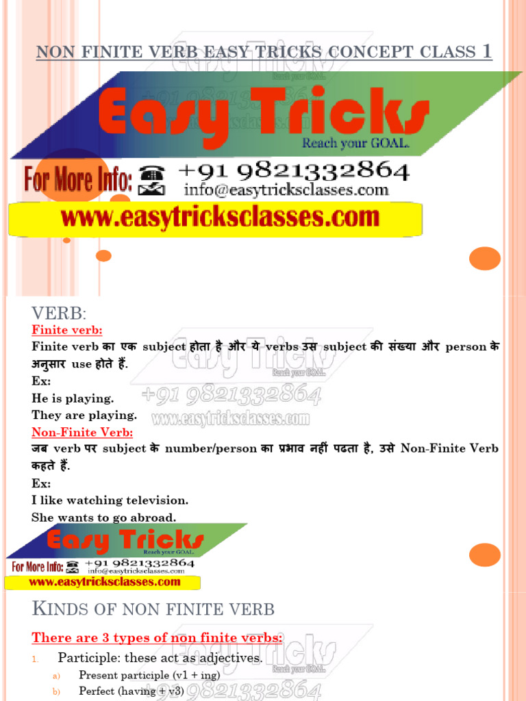 391) Non-Finite Verb by ? ? ? ? ? | PDF | Verb | Linguistics