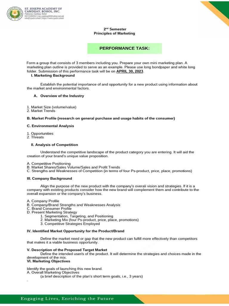 Performance Task | PDF