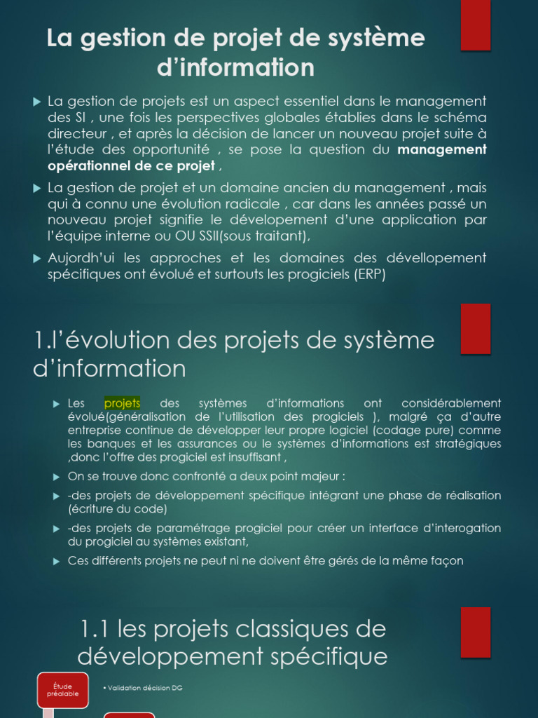 3) La Gestion de Projet de SI c2 | PDF