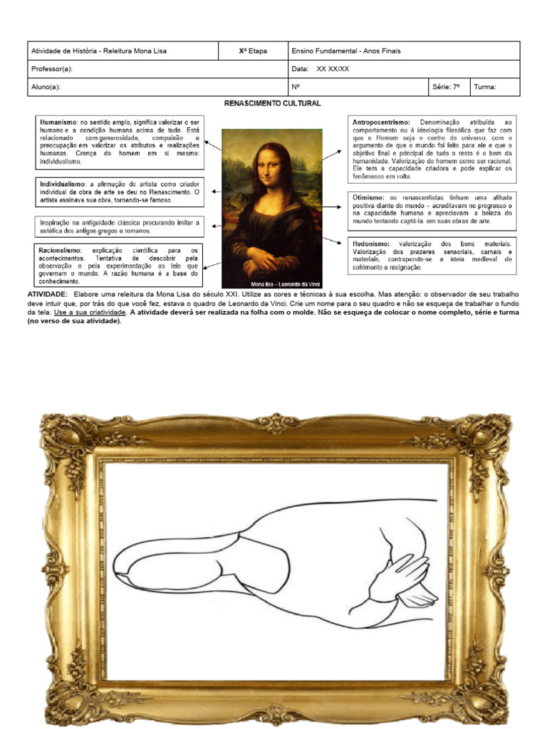 Releitura - Monalisa - História - 7º Ano | PDF