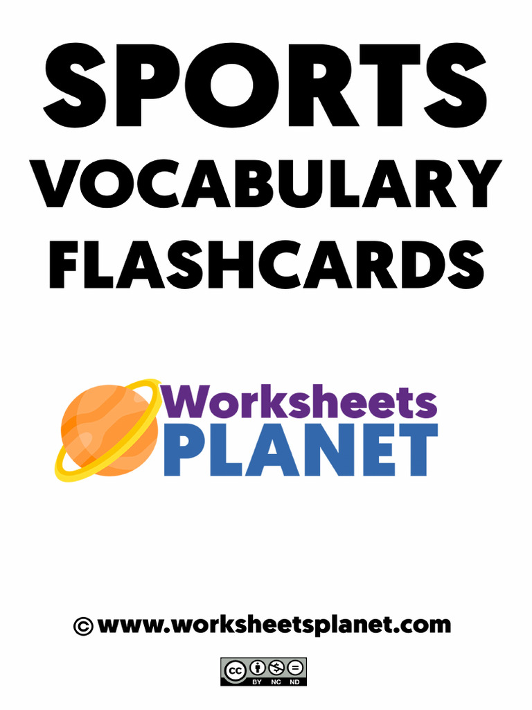 Sports Flashcards (WorksheetsPlanet.com) | PDF