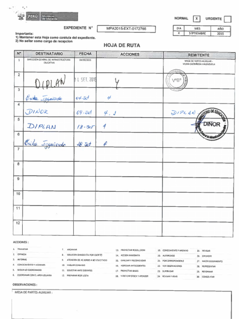 Memo 006 2015 Digeie Dinor Respuestas | PDF