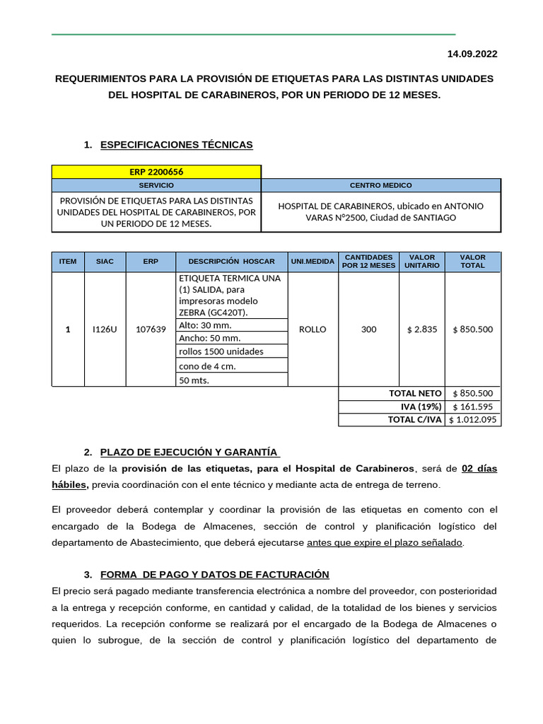 Req. Tec. (DEMARKA) | PDF