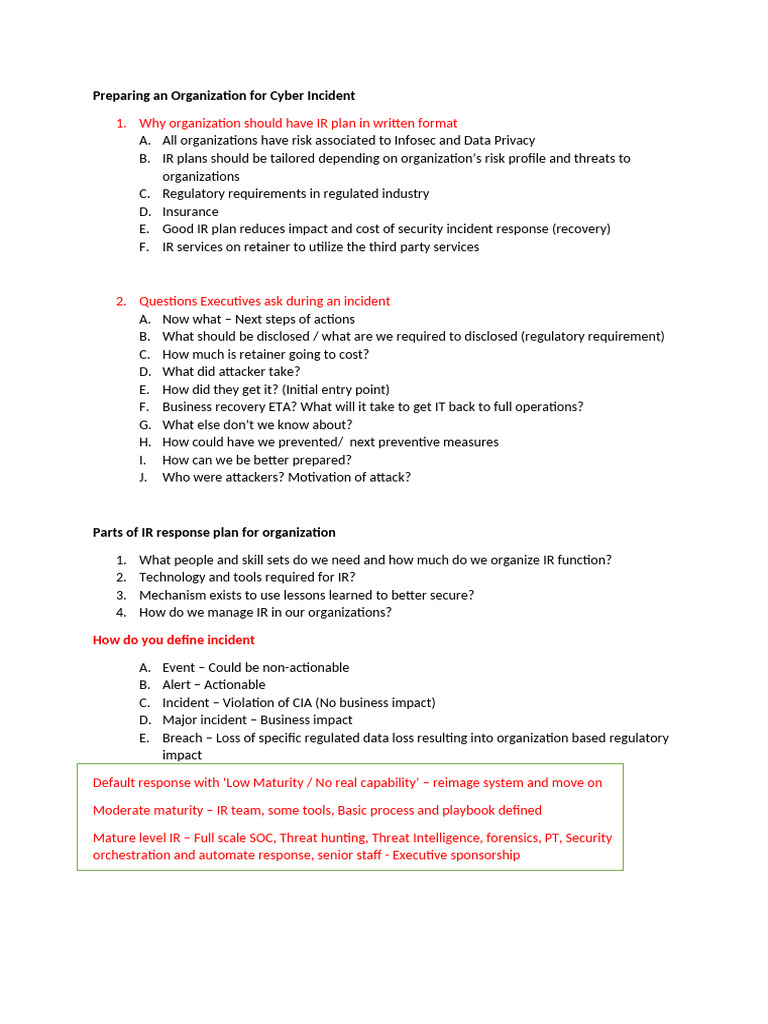 Incident Response Plan | PDF | Computer Security | Computers