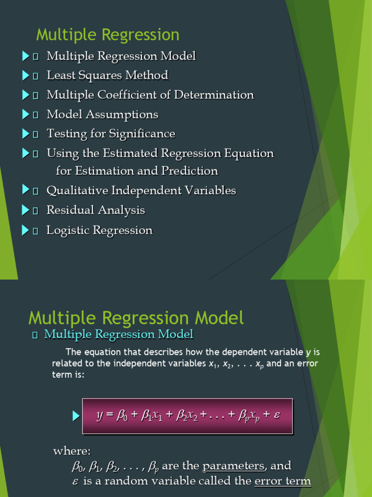 Multiple Regression Pdf 