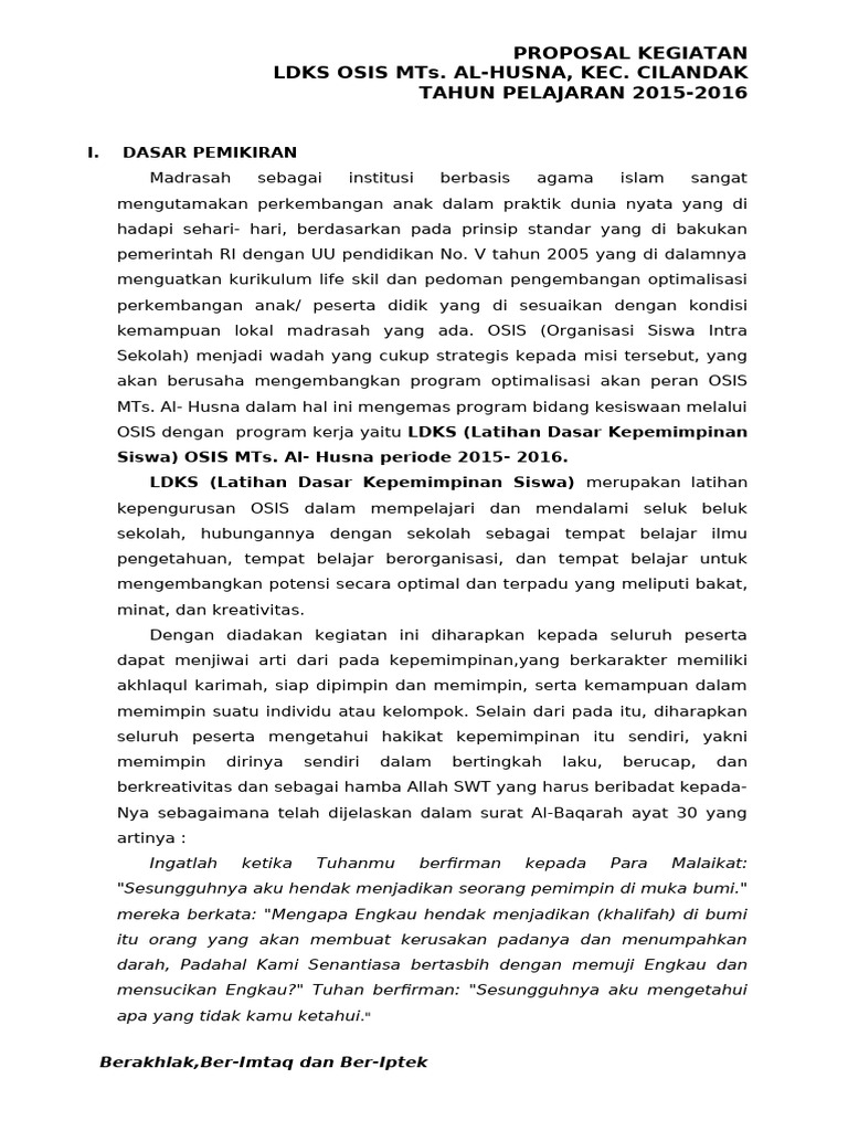 Proposal Ldks | PDF