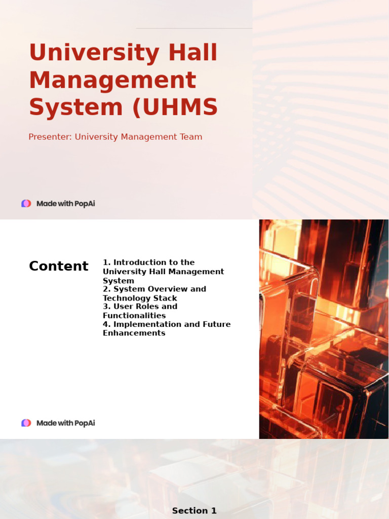University Hall Management System (UHMS (1) | PDF