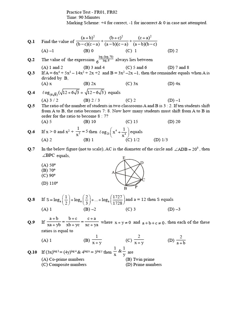 Practice Test FR-01 02 July 2023 | PDF