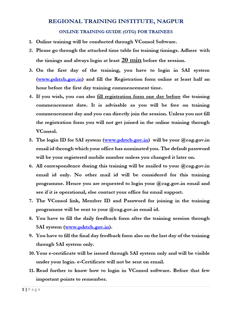 1. Online_Training_Guide | PDF