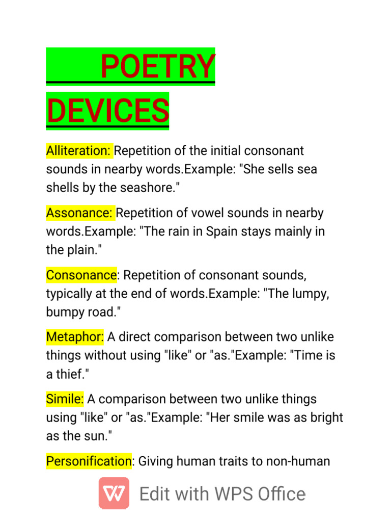 Poetry Devices | PDF