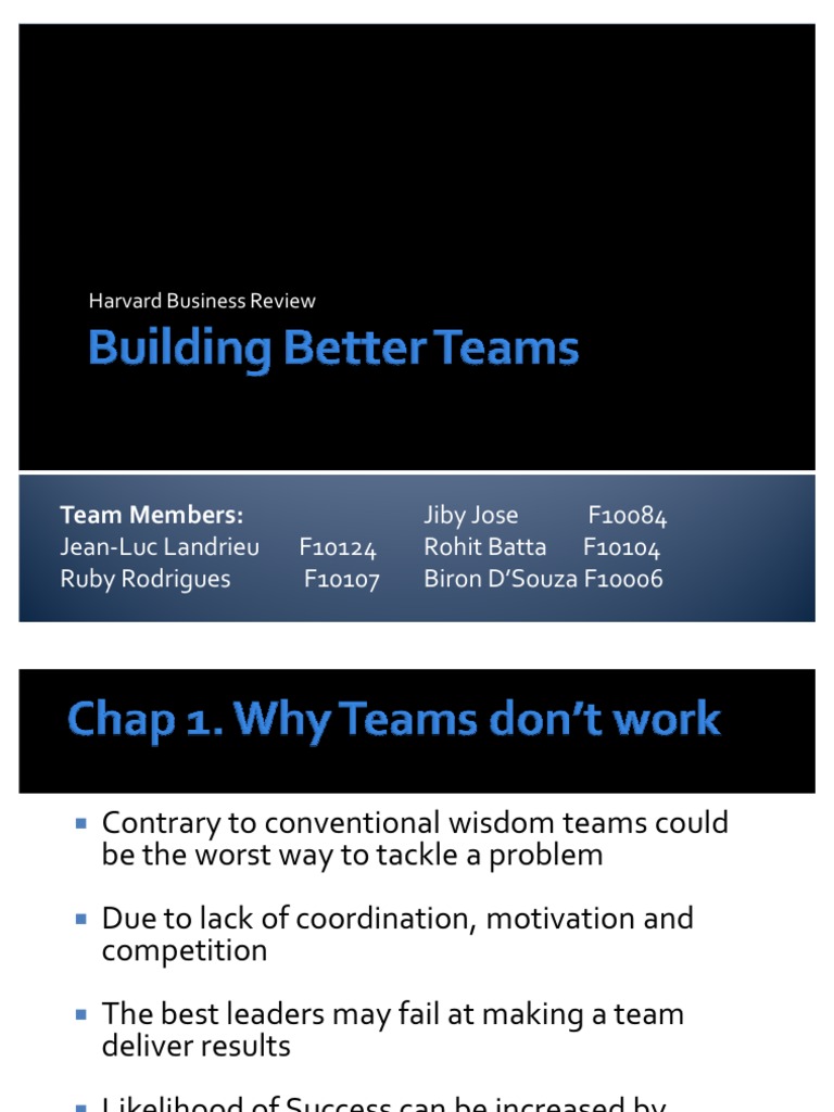 Building Better Teams | PDF | Emotional Intelligence | Leadership