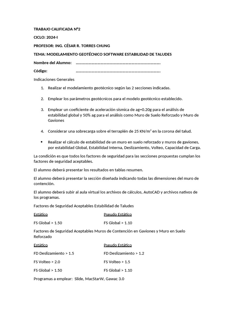 Practica Calificada N°2 - Modelamiento | PDF