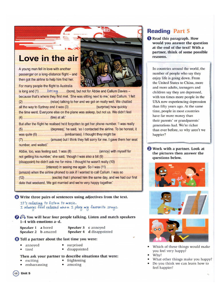 4.1 - Complete PET - Reading Part 5 Pg.52-53 | PDF