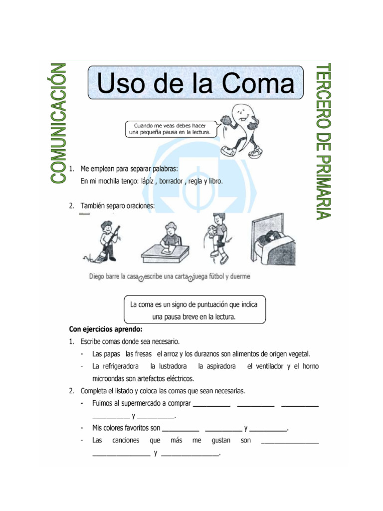 Uso de La Coma | PDF