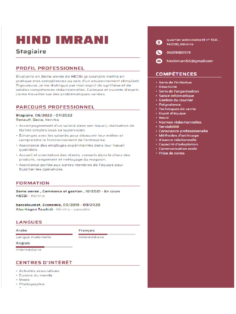 cv hind 2 | PDF