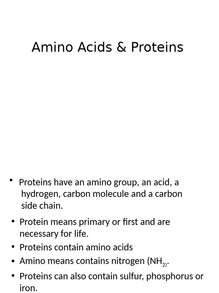 Amino Acids & Proteins | PDF | Amino Acid | Proteins