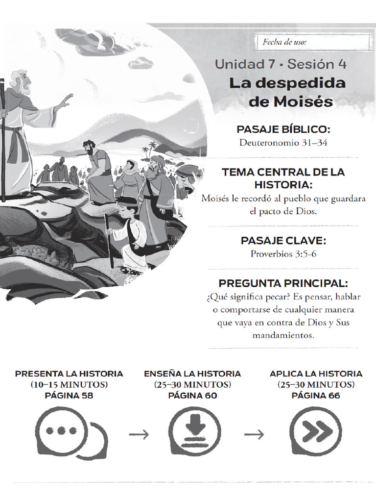 Clase de Niños La Despedida de Moises | PDF
