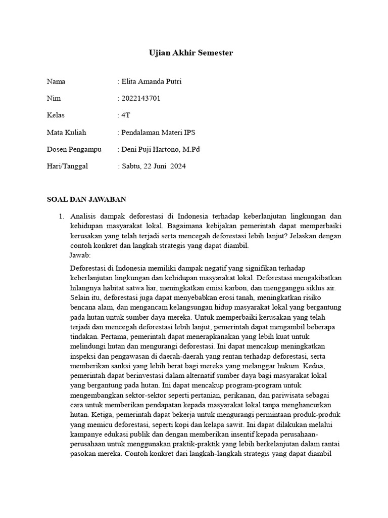 Elita - UAS IPS | PDF