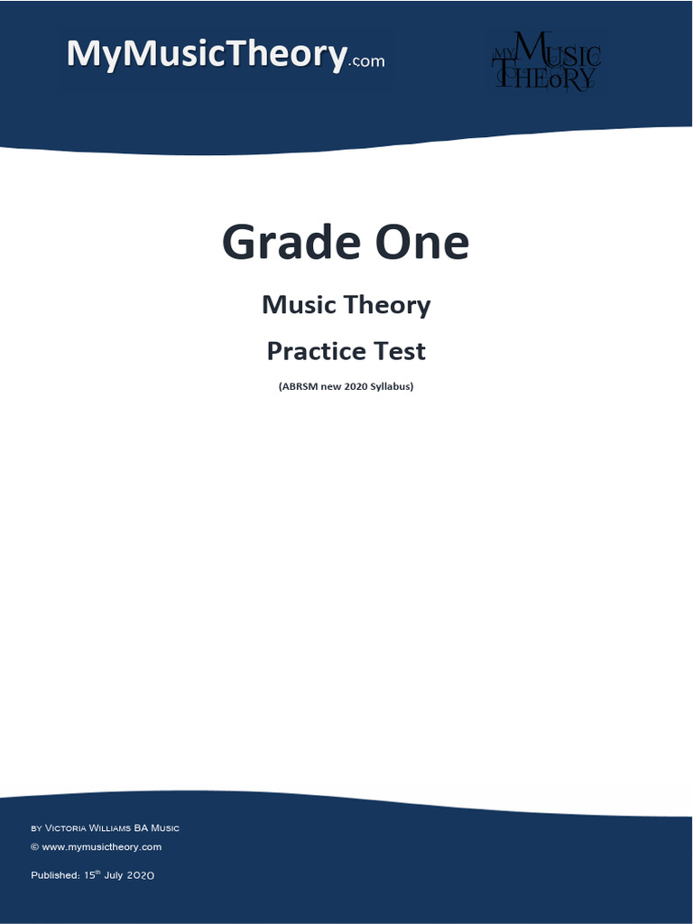 Grade 1 Practice Test 2020 New | PDF | Music Theory | Elements Of Music