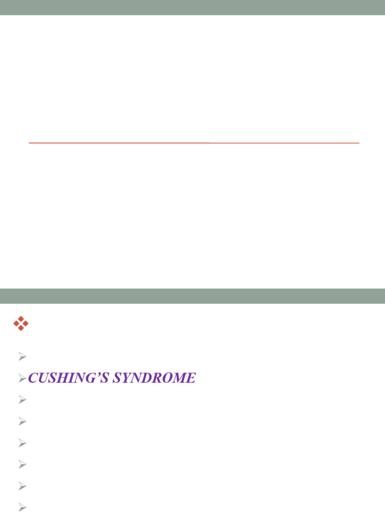 Cushing's Syndrome: Causes & Management | PDF | Human Diseases And ...
