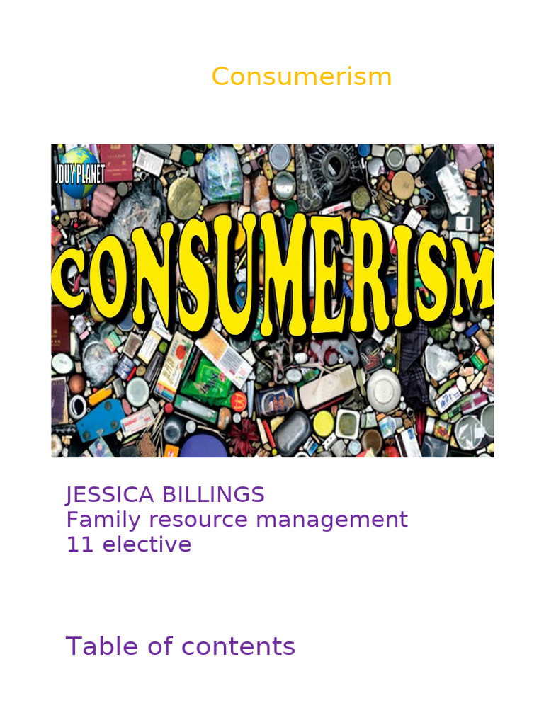 FRM Consumerism. | PDF