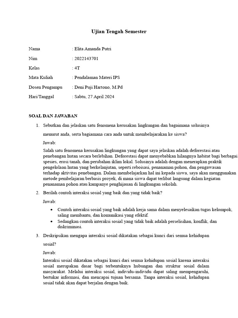 UTS IPS - Elita Ap | PDF