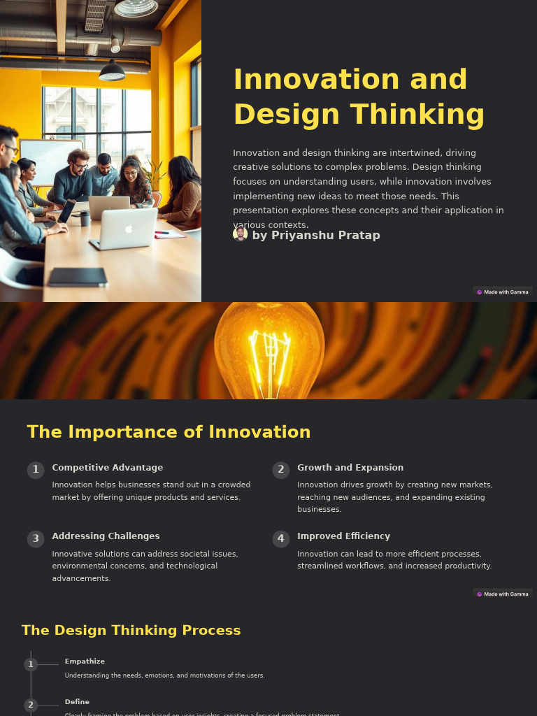Innovation and Design Thinking | PDF