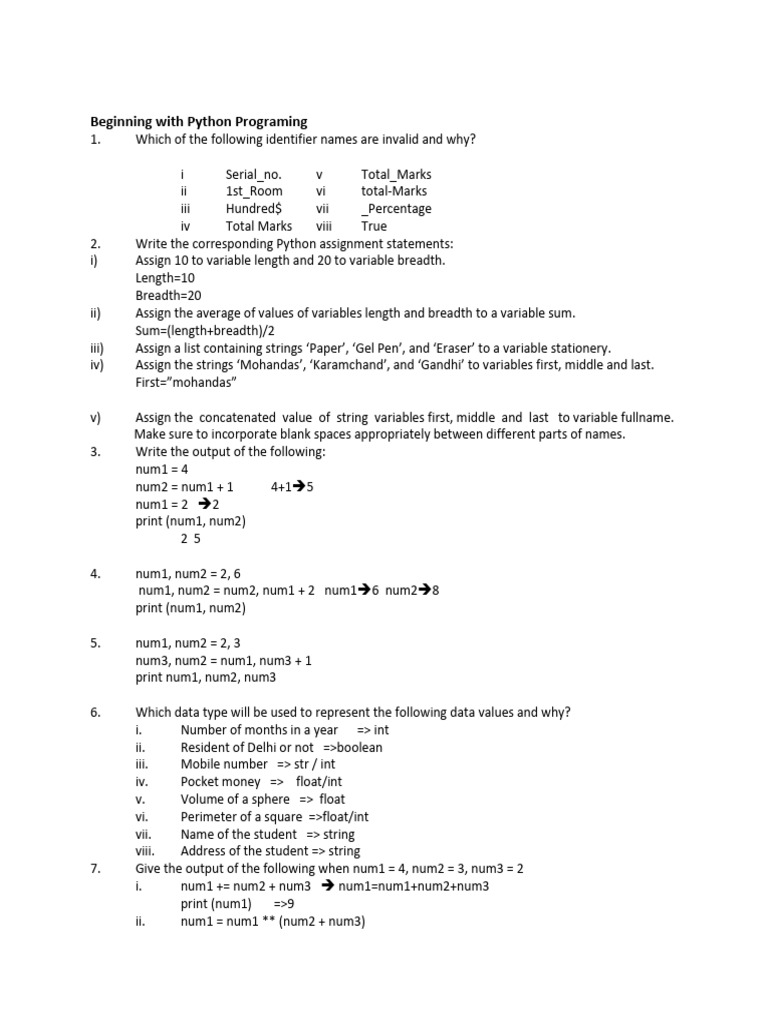 xi_Assignment_Beginning_with_Python_Programing_04082024_222527 | PDF