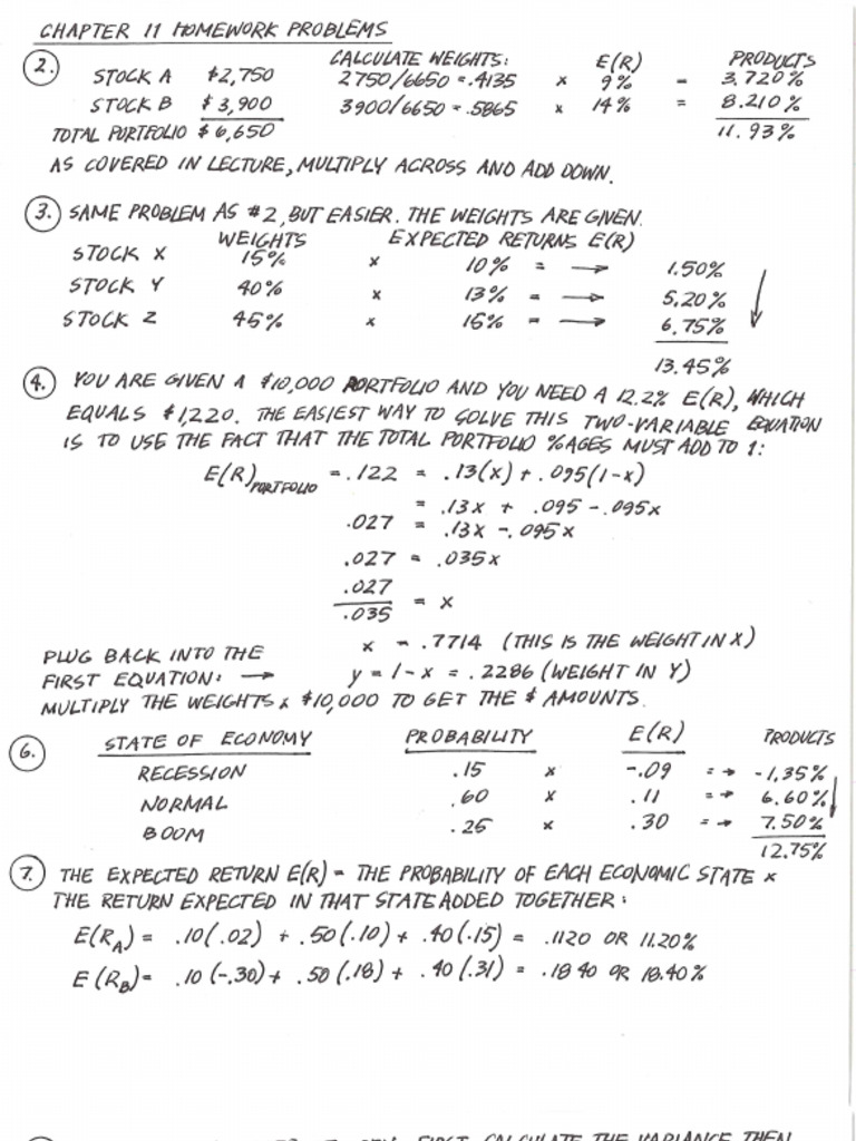 Chapter 11 Homework Solutions | PDF
