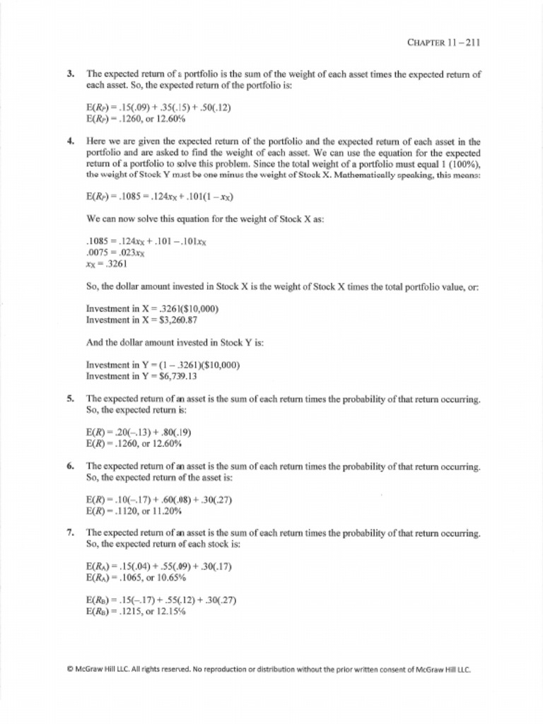 Solutions Ch. 11 (11e) | PDF
