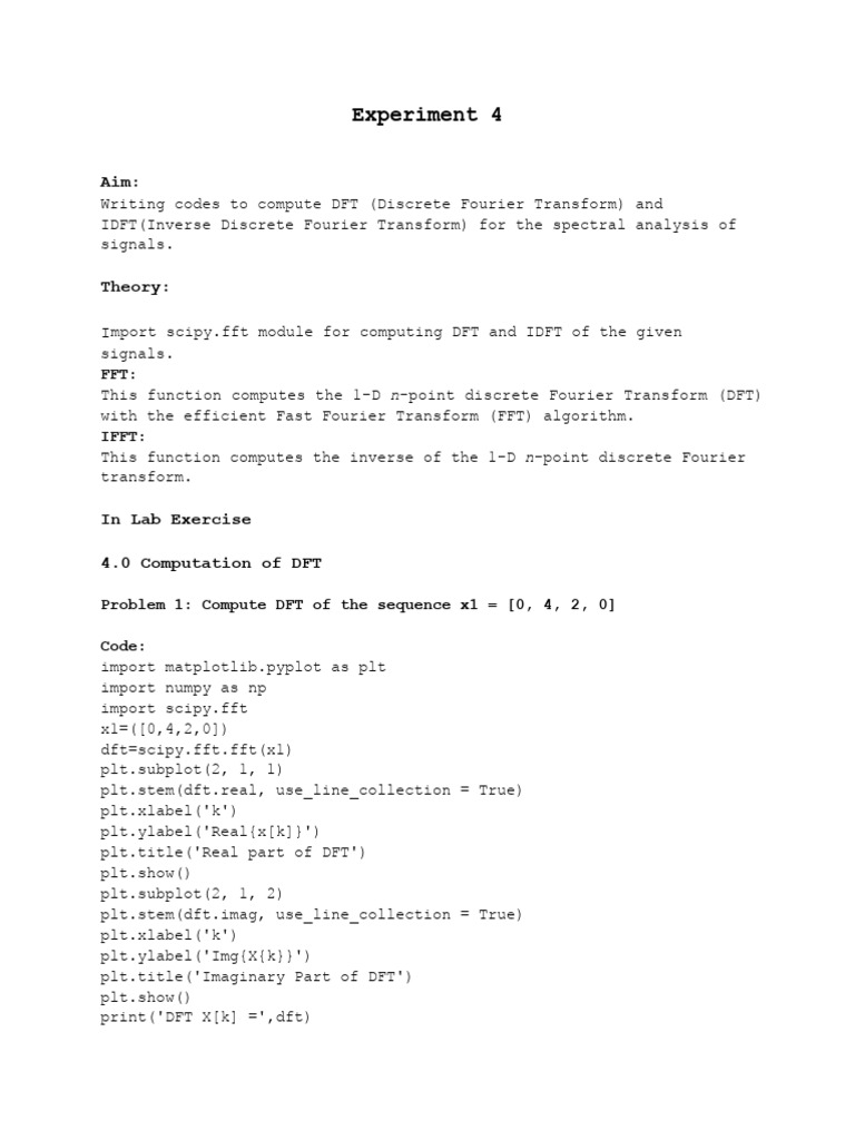Experiment 4 | PDF