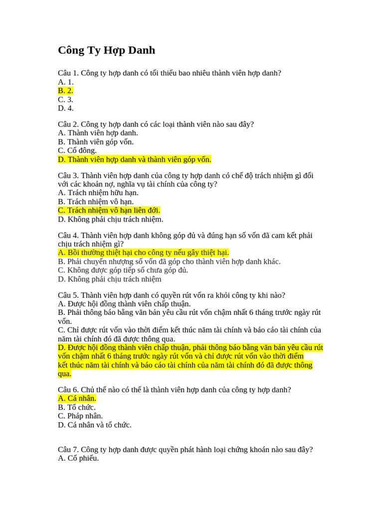 Công Ty H P Danh | PDF