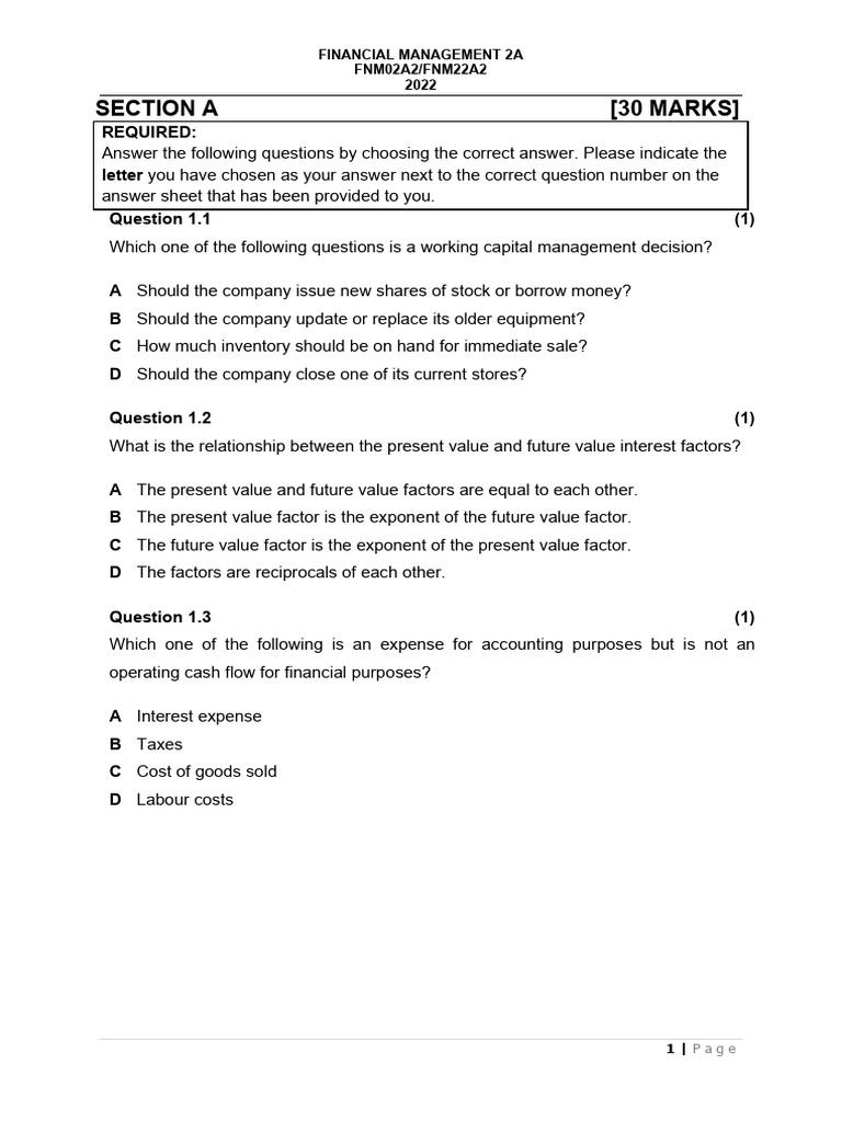 2A Paper C - Exam - 2022 | PDF