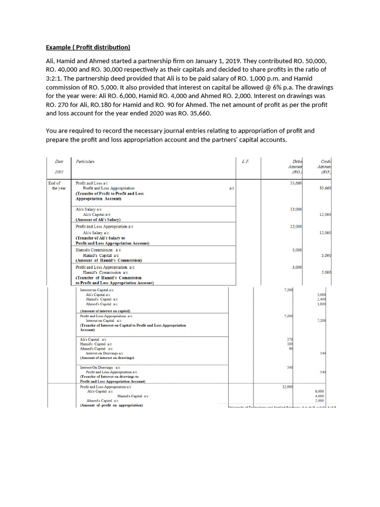 Partnership Profit Allocation | PDF | Finance & Money Management | Law