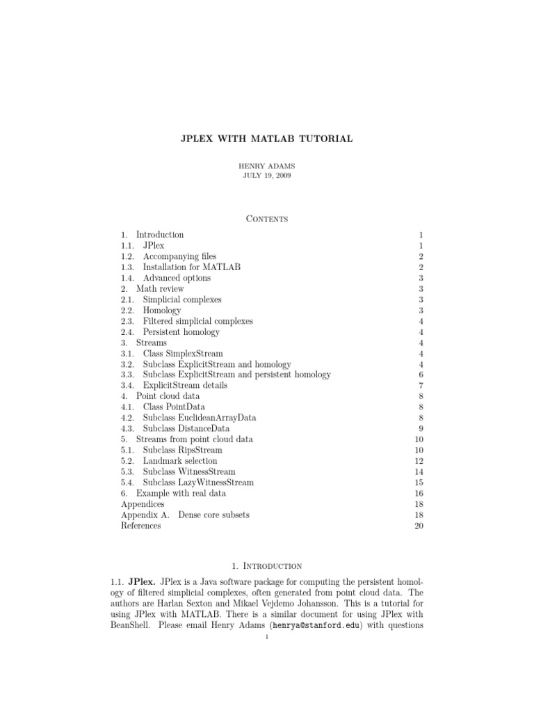 Plex Matlab Tutorial | PDF