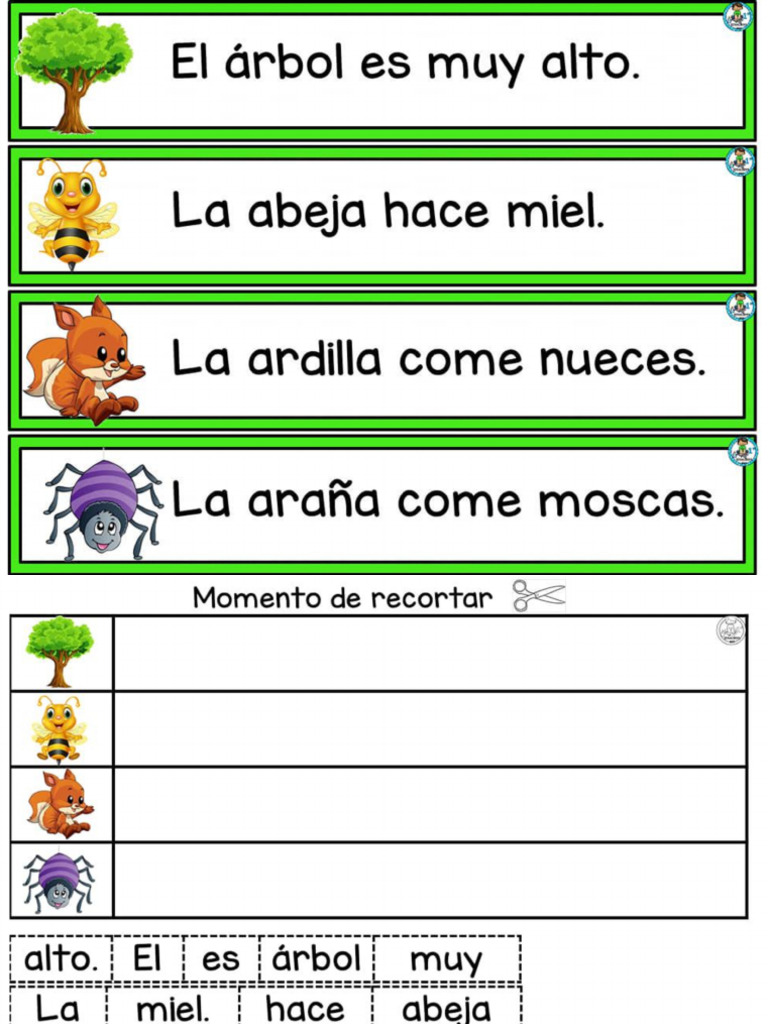 Fichas Para Formar Oraciones Pdf