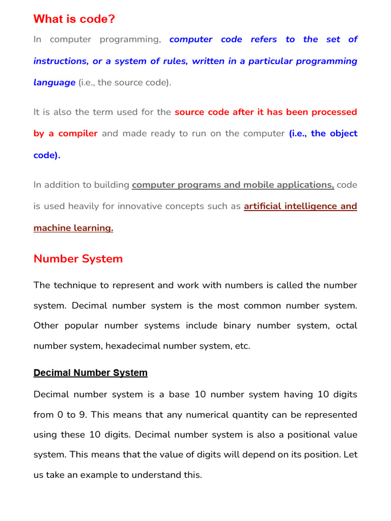Unit 2 Computer Codes and Conversion of Numbers | PDF