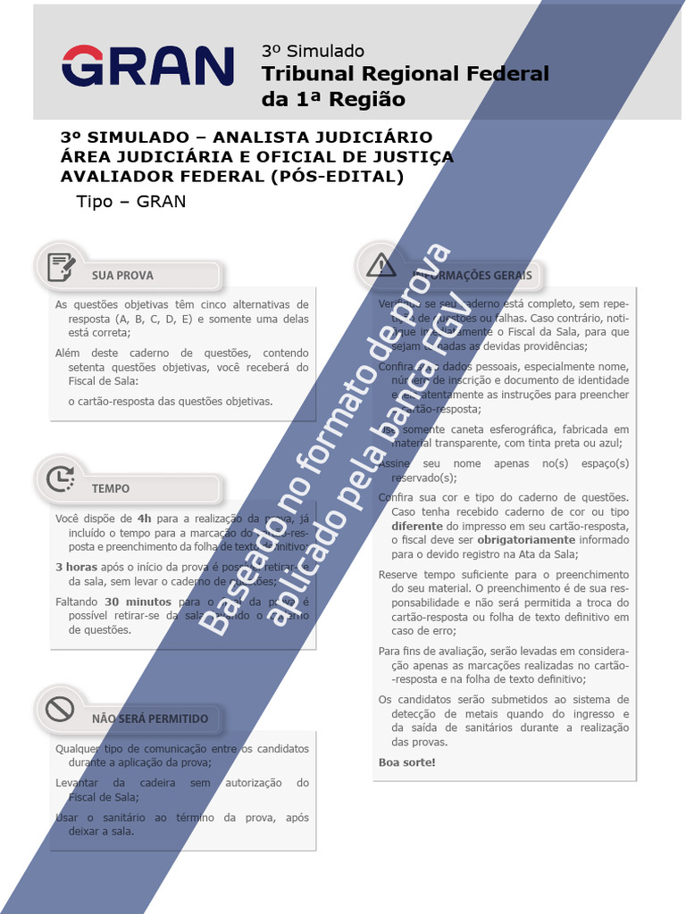 Simulado trf1 | PDF