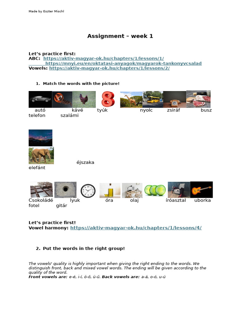 Assignment Week 1. | PDF